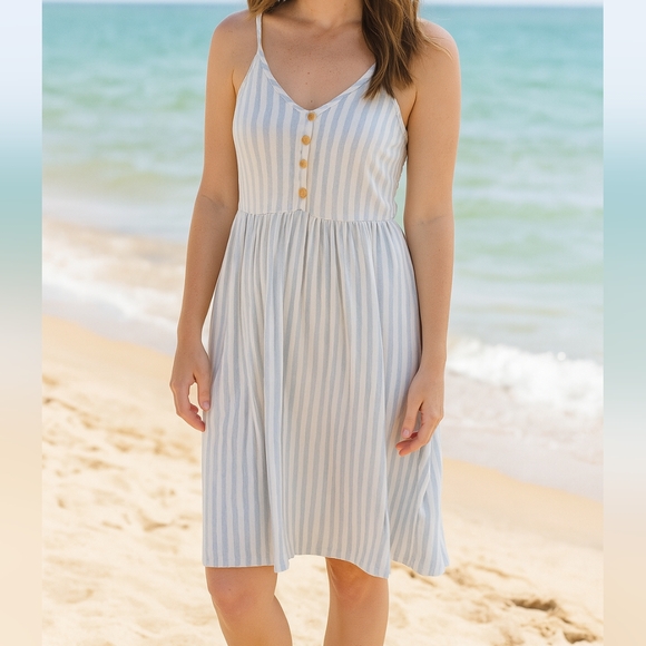 Caution To The Wind | Dresses | Caution To The Wind Sundress Blue White ...